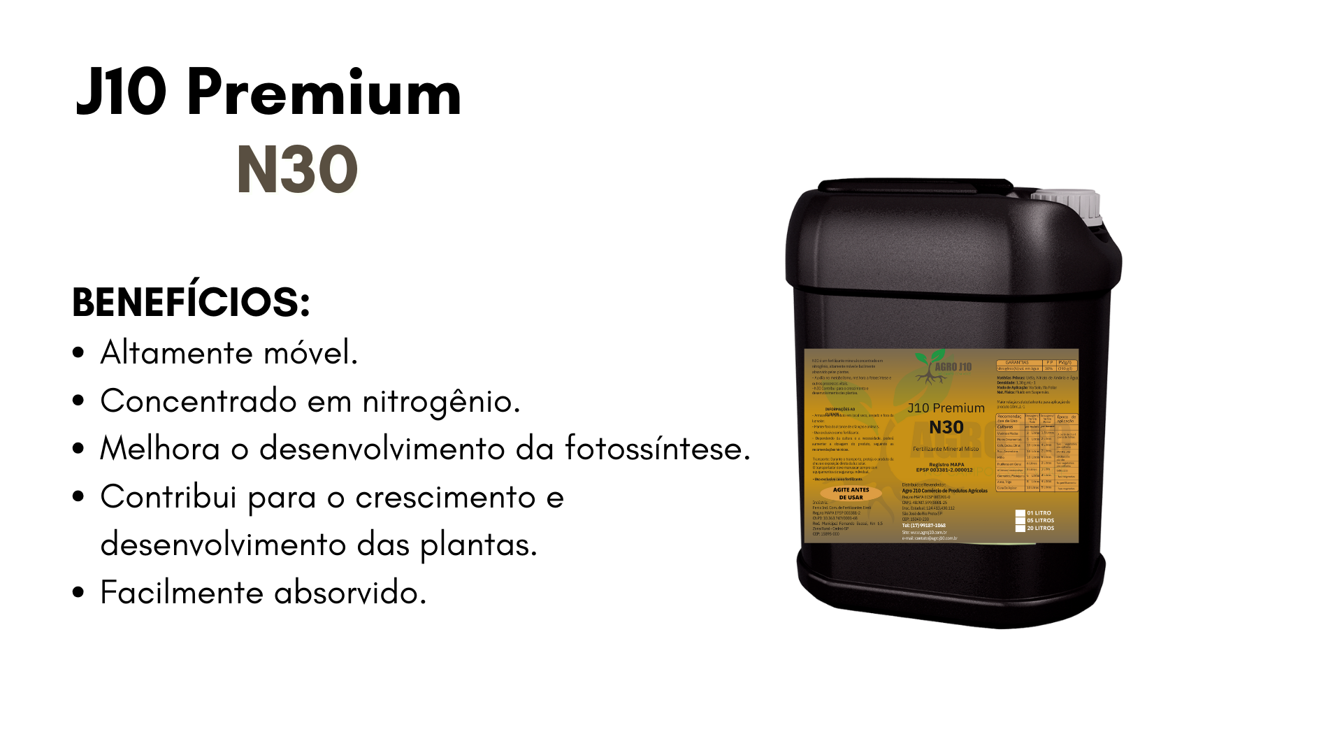 Agro J10 - Produtos Agrícolas - PRODUTOS